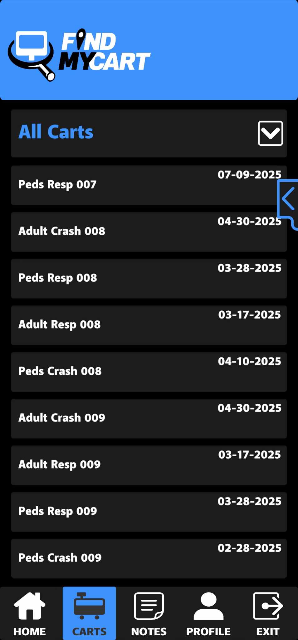 Find My Cart – Crash Cart Tracking